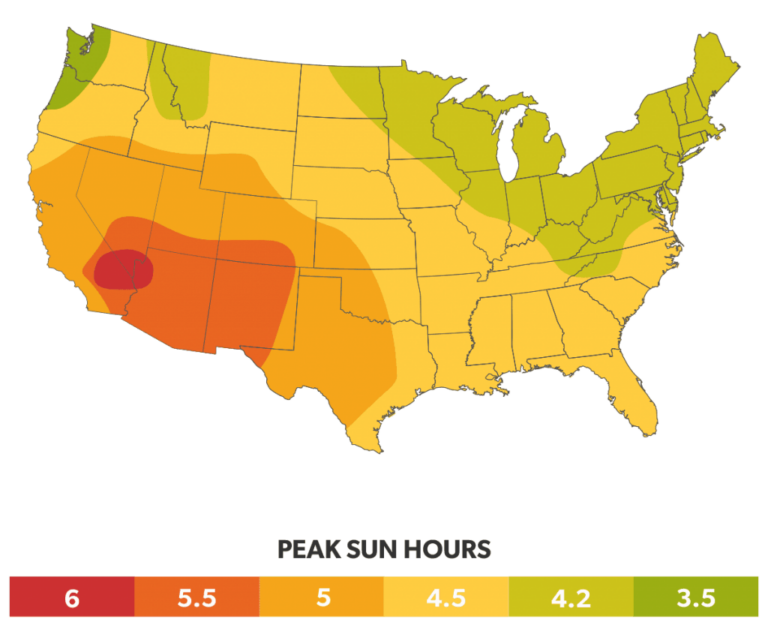 Sun Hours Map: How Many Sun Hours Do You Get? - Unbound Solar